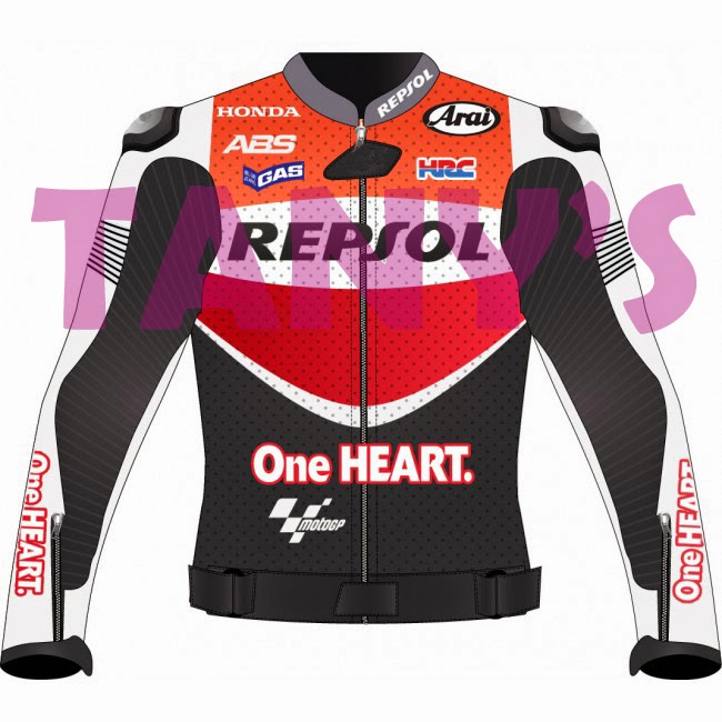 motorbike leather jacket: MOTORBIKE HONDA REPSOL ONE HEART LEATHER ...