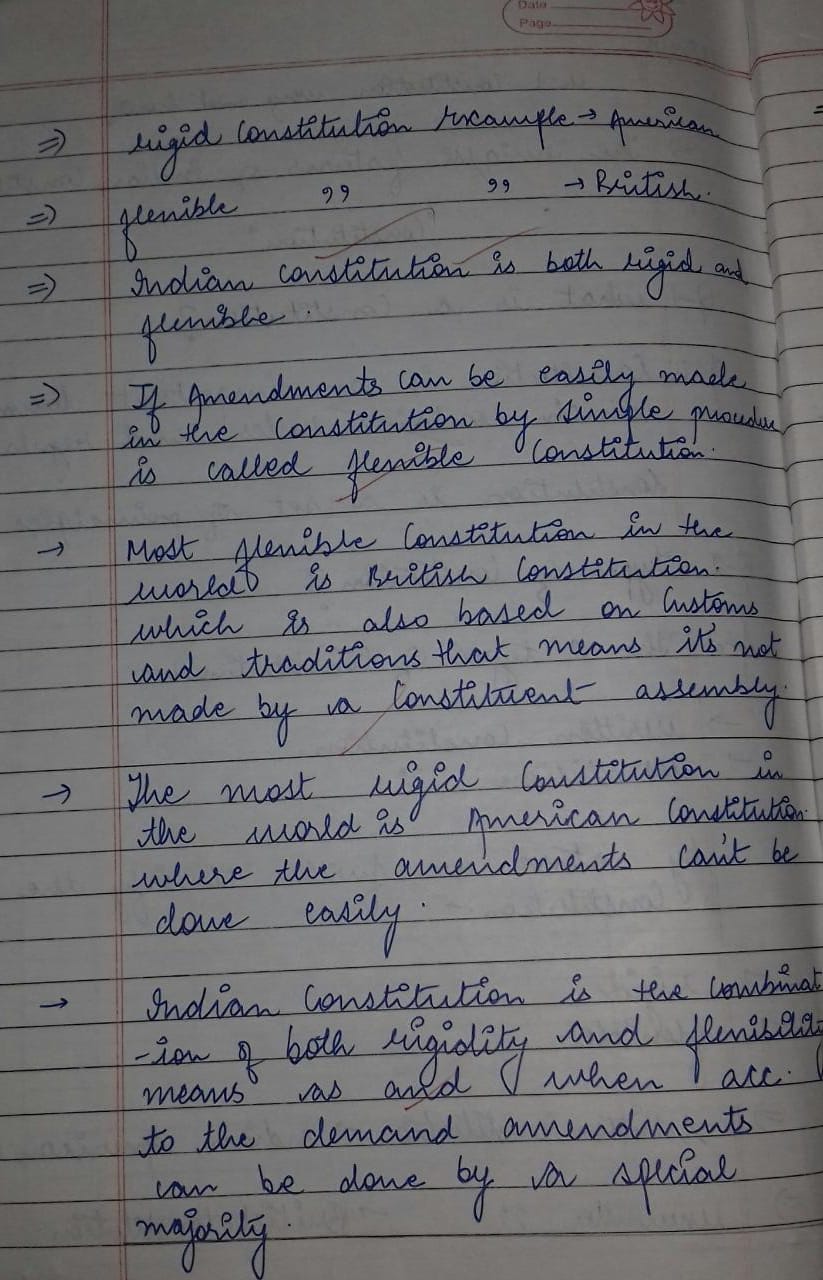 CLASS 11 CONSTITUTION WHY AND HOW? HAND WRITTEN DETAILED NOTES BY ...