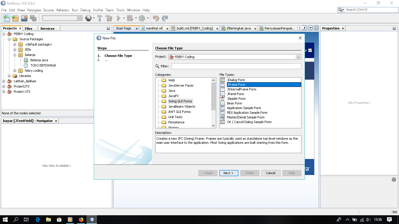 My Blog: MEMBUAT APLIKASI PEMBAYARAN SEDERHANA MENGGUNAKAN JAVA NETBEANS
