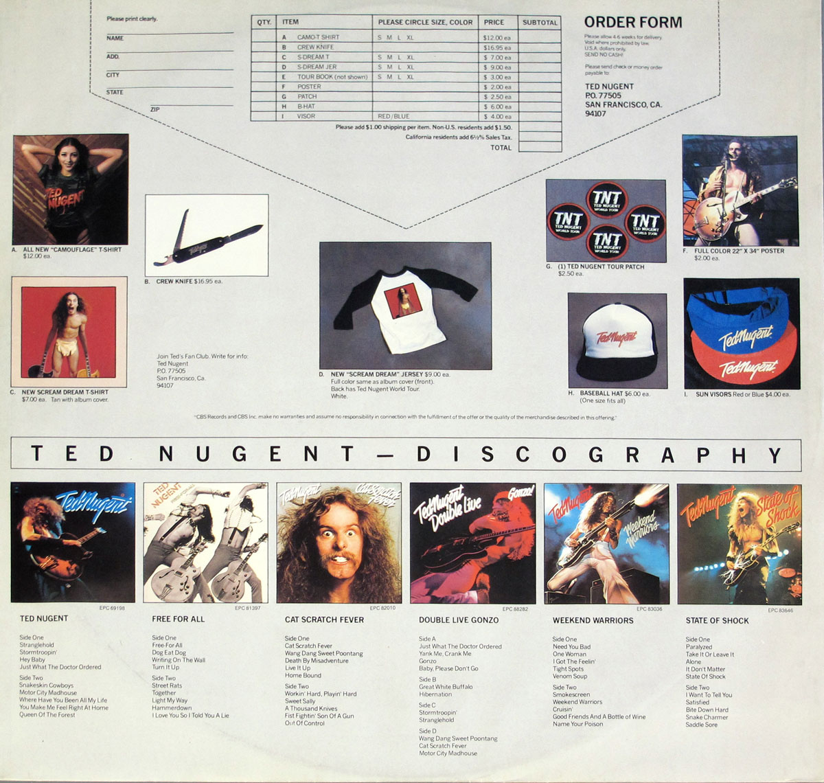 Classic Rock Covers Database: Ted Nugent - Scream Dream (1980)