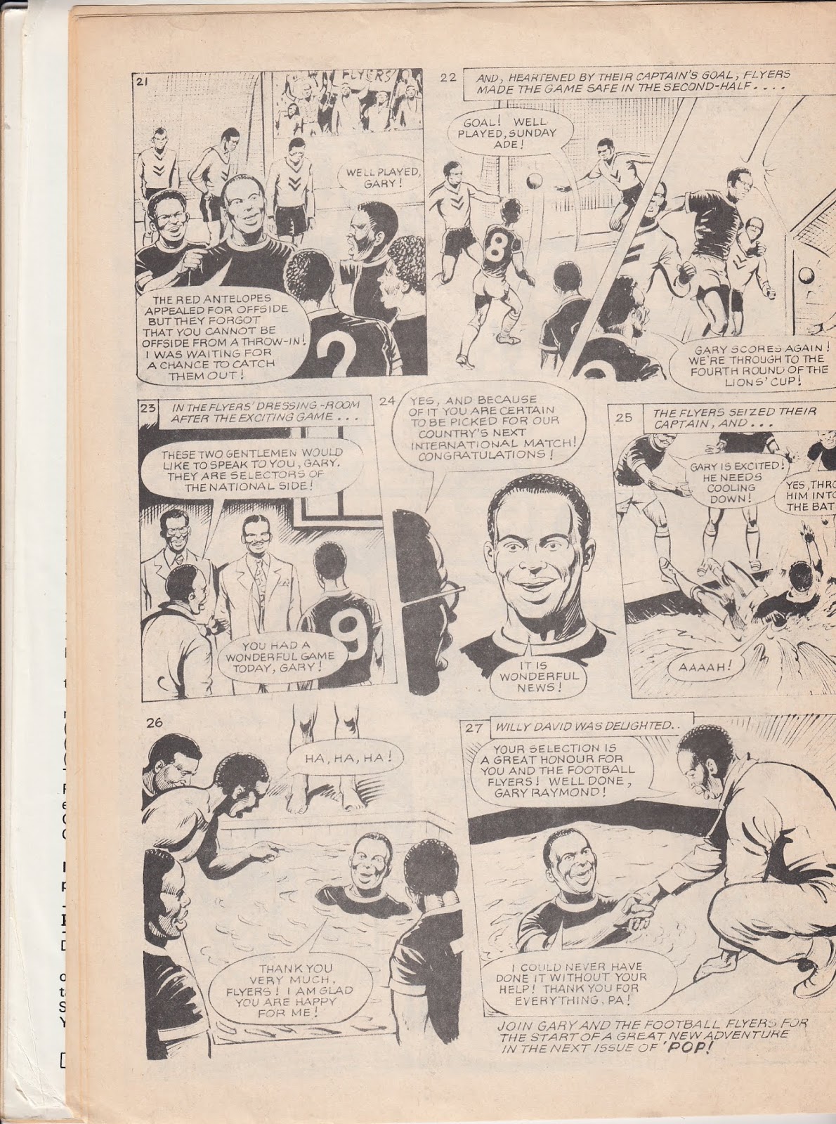 Boys Adventure Comics: The football flyers from Pop comic