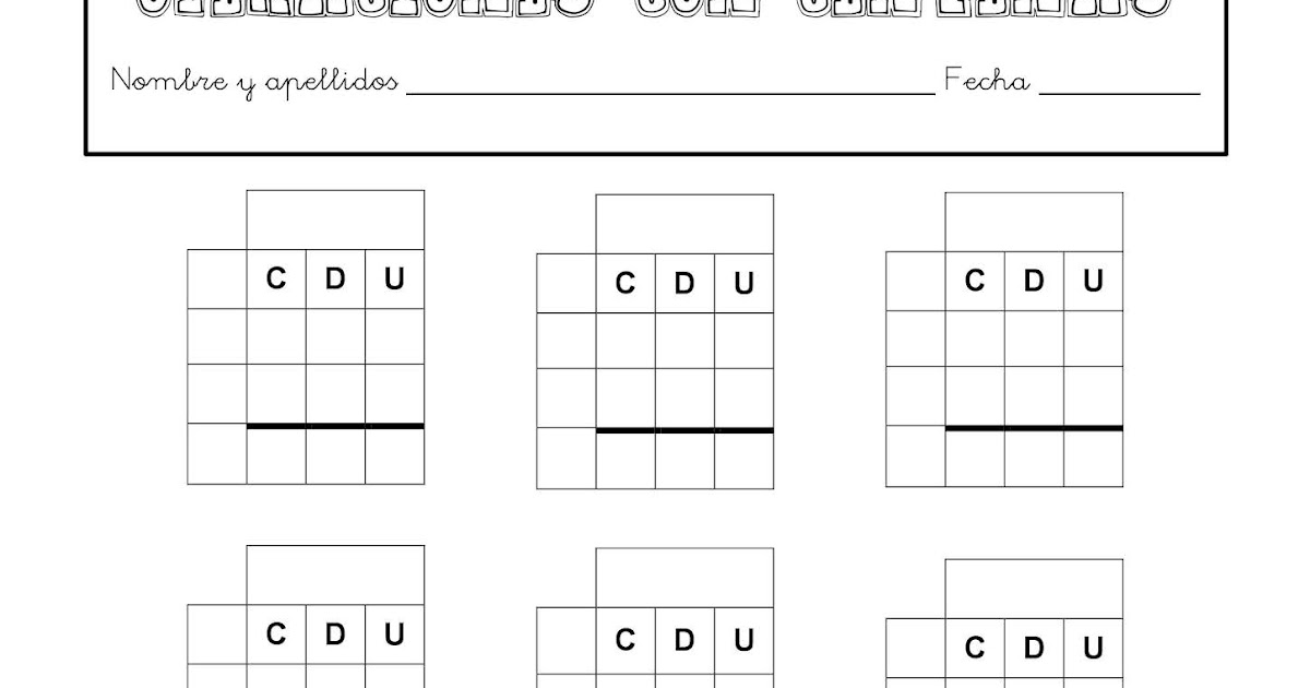 Disfrutando de segundo: FICHA PARA SUMAR Y RESTAR CON CENTENAS