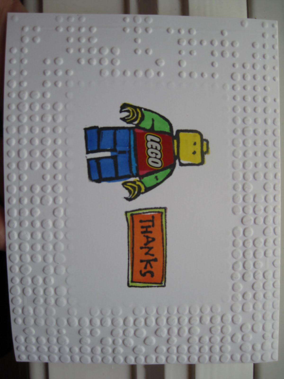 Lynda's Quiet Time : Lego man thanks