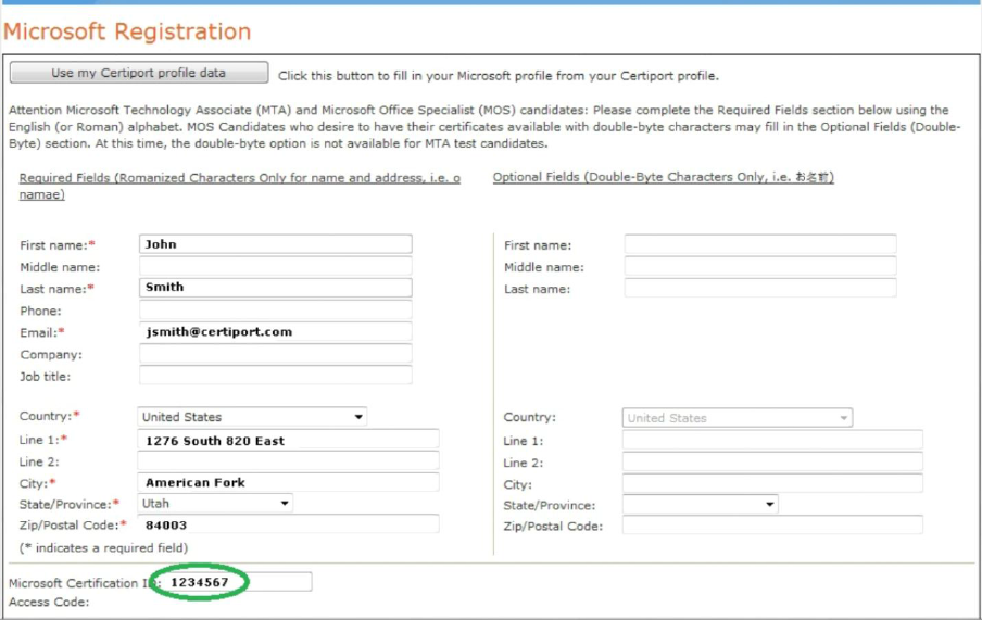 Working for I.T.: Accessing your MCID and Access Code (For Certiport Users)