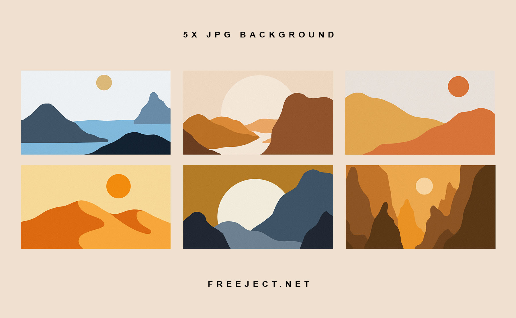 Free Landscape Minimalist Illustration Background