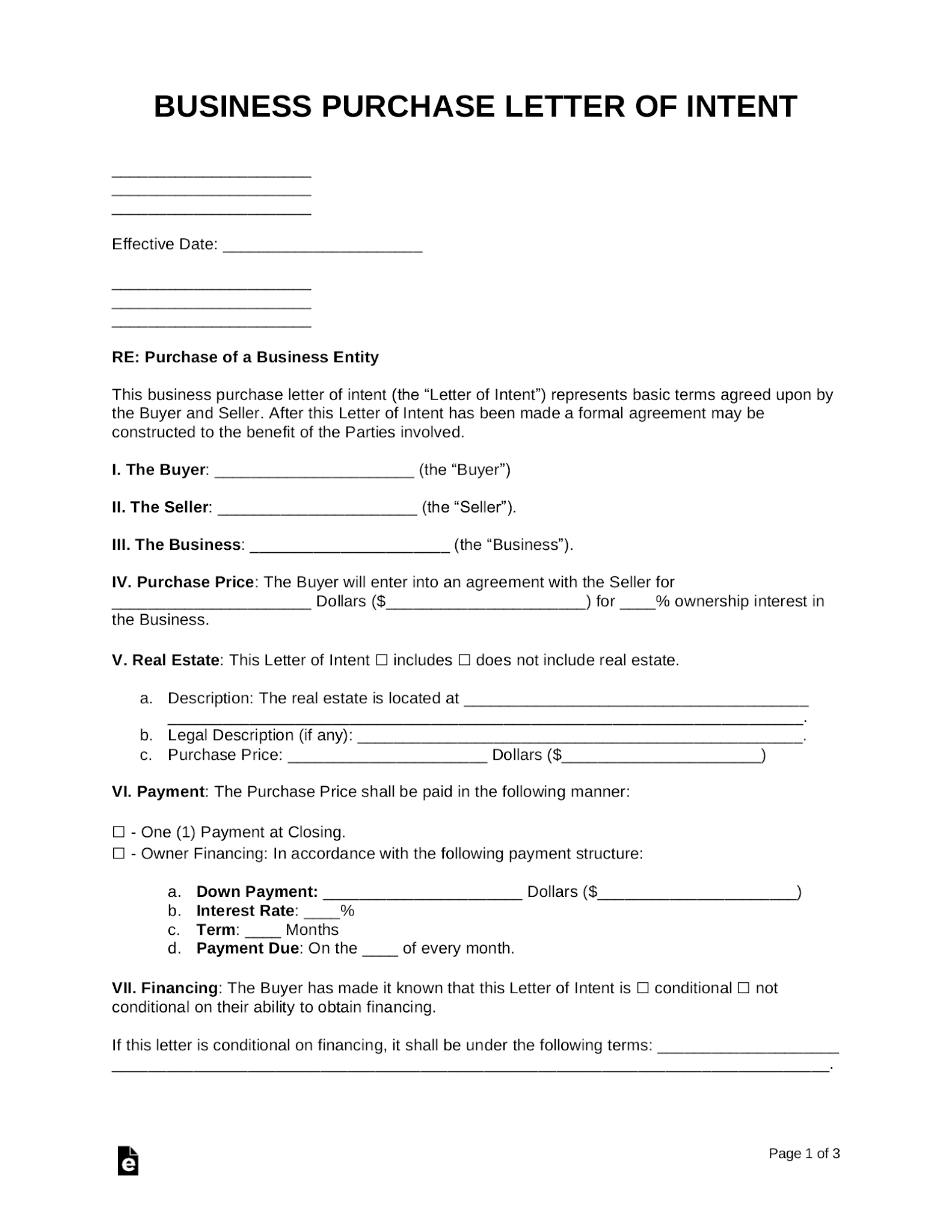 Letter Of Intent To Sell A Business Template ~ Resume Letter