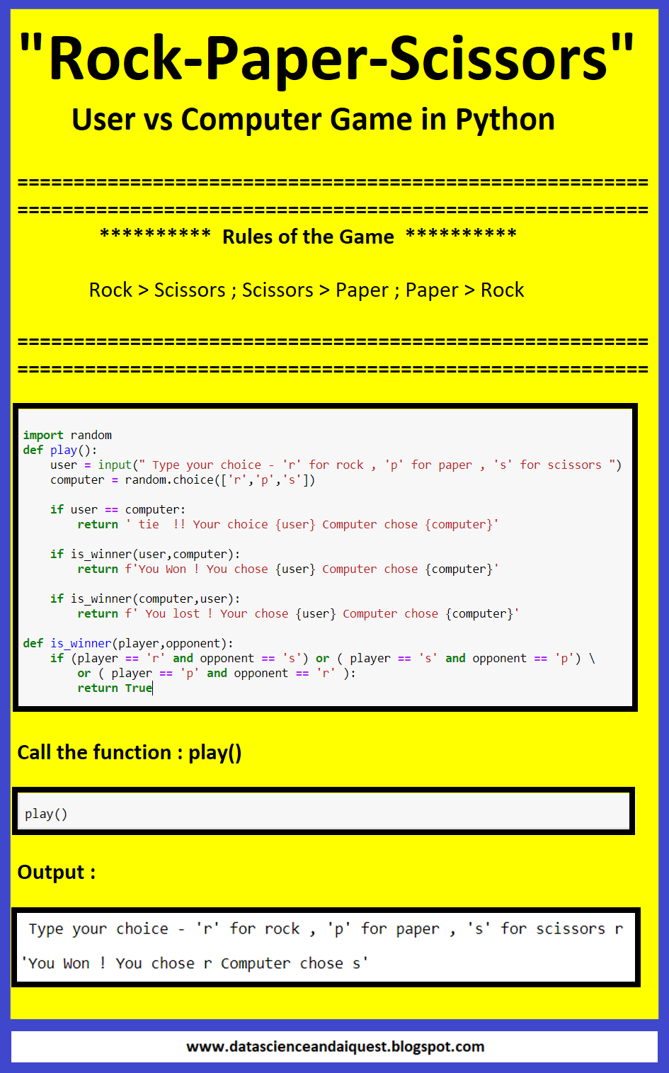Data Science and AI Quest: Building "Rock-Paper-Scissors" Game Project ...