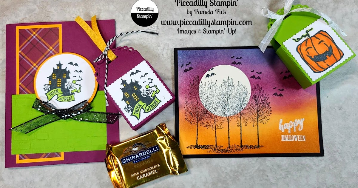 Piccadilly Stampin': Halloween Cards & an AWESOME treat holder!