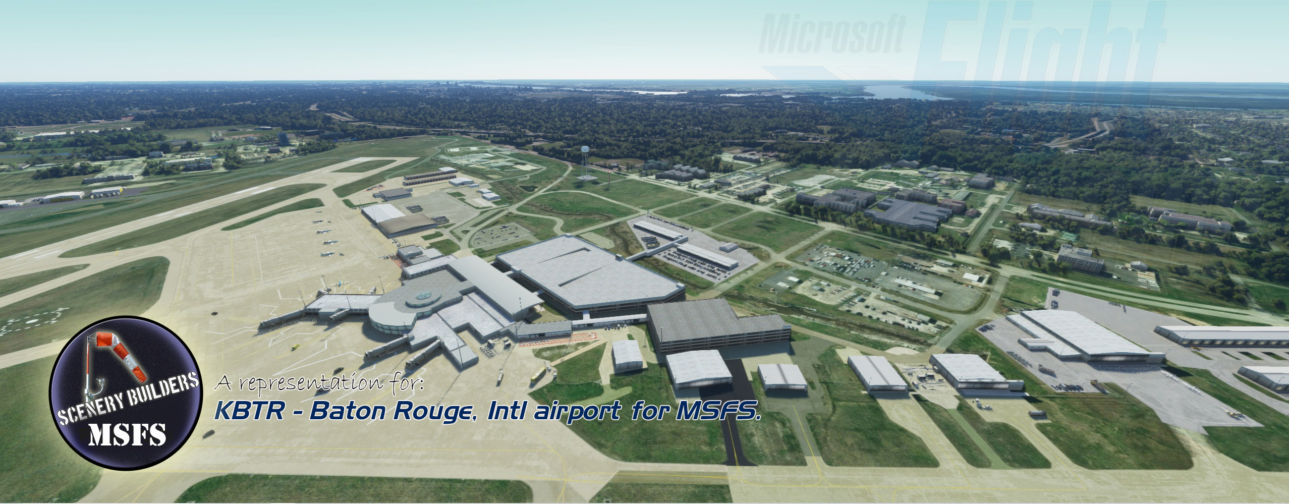FSX, P3D, MSFS scenerybuilders.: KBTR Baton Rouge Metropolitan Airport MSFS