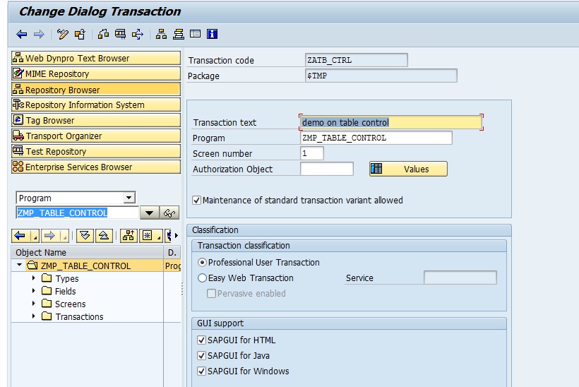 TECHSAP : Creation of Table Control in Module Pool Program