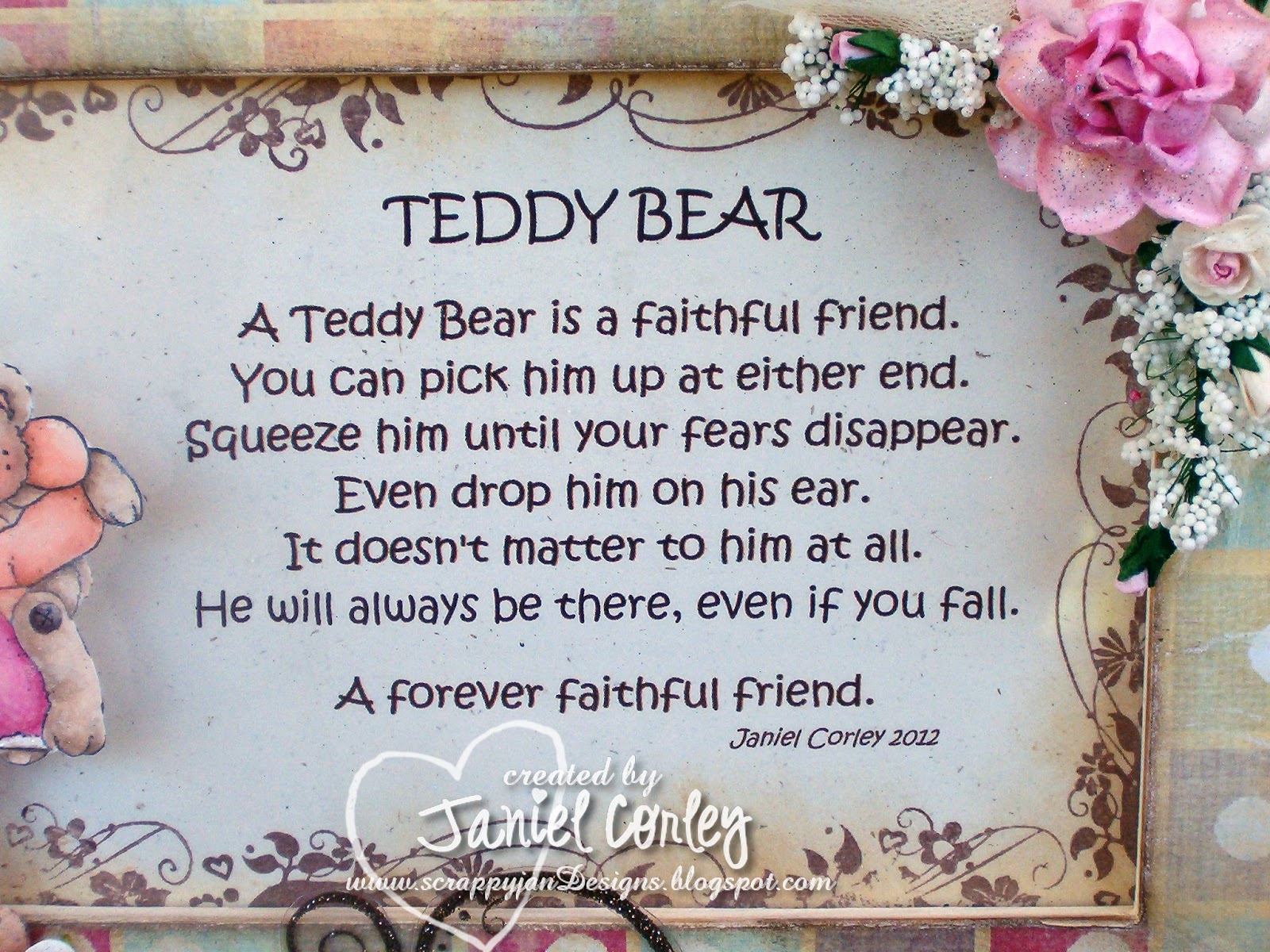 my little pieces of art: TEDDY BEAR FRAME
