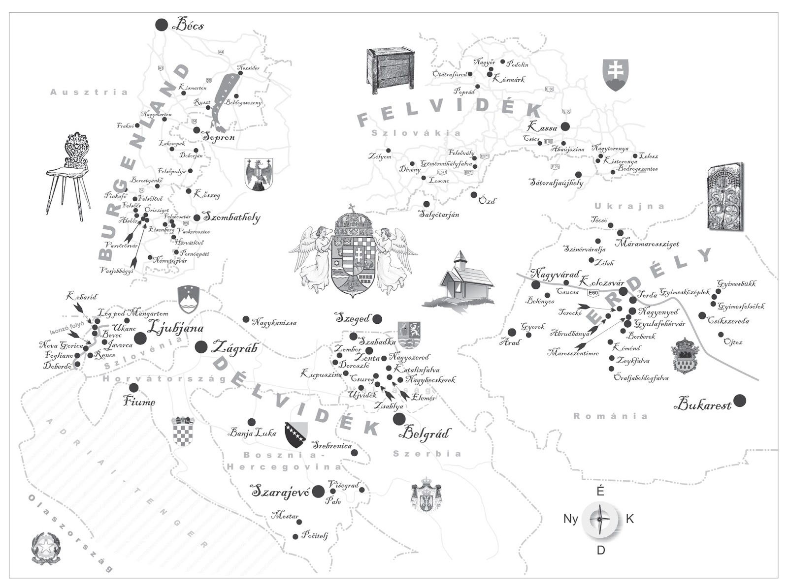 Külső magyarok: Térképek