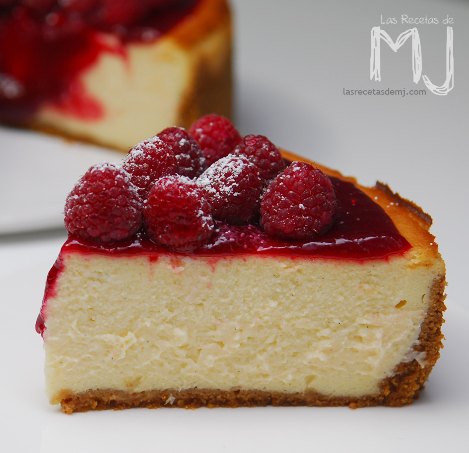 NEW YORK CHEESECAKE CON FRAMBUESAS | Videoreceta - Las Recetas de MJ