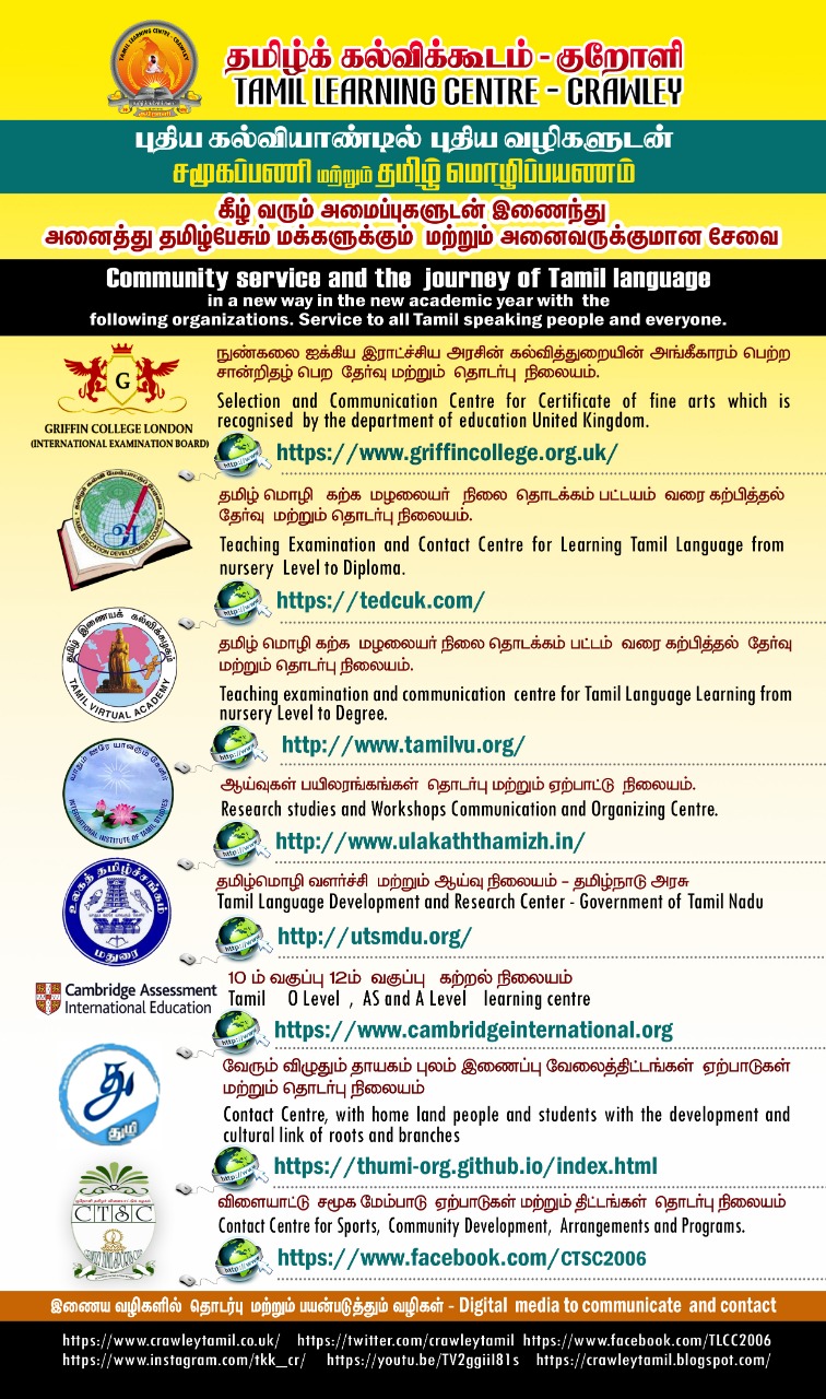 Community service and the journey of Tamil language in a new way in the ...