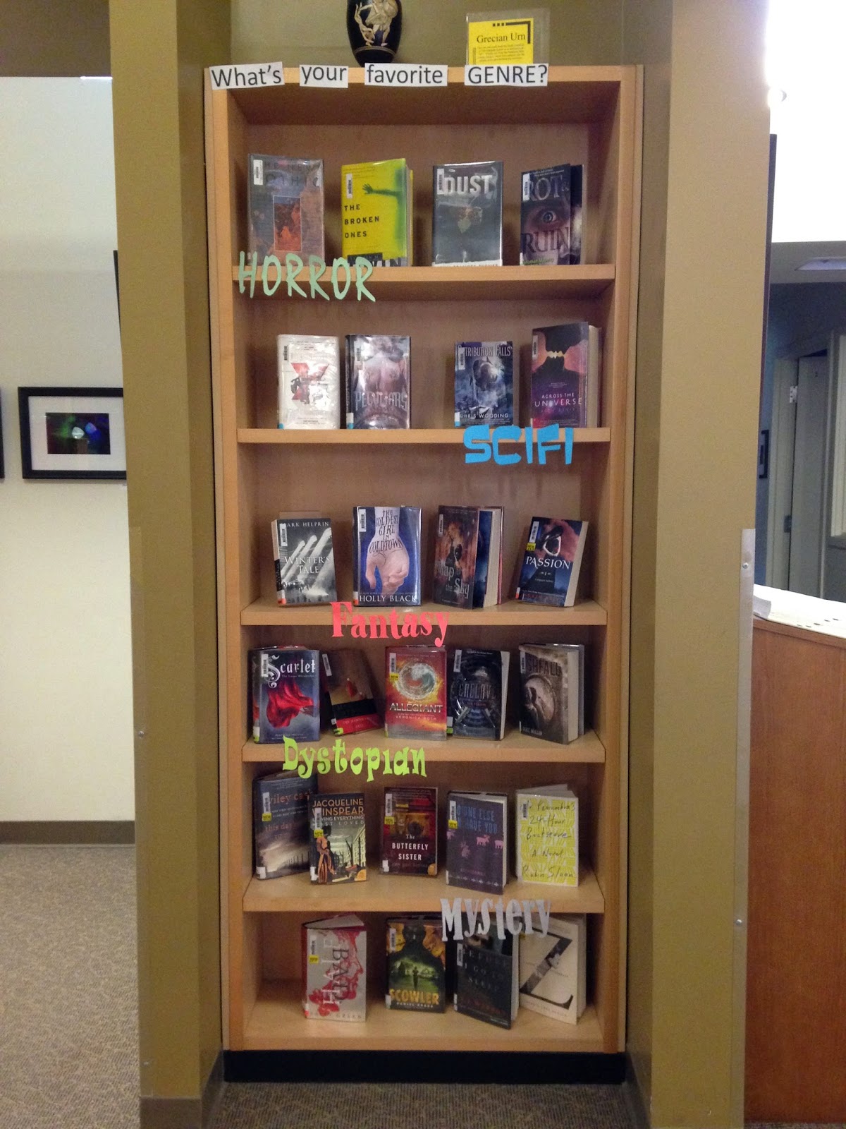Librarian on Display: September: Genre Display