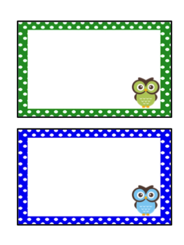 Stellar in Sixth: Owl Labels/Cards FREEBIE