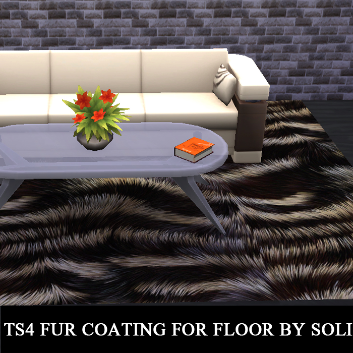 Soli Sims 3 Blog: TS4. Меховое покрытие для пола / Fur coating for floor