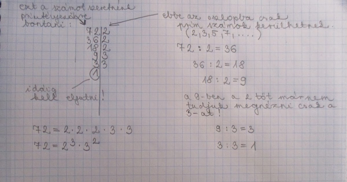Digitális Tanrend Bocskaikert: május 12-13 6.o matematika Prímszámok ...