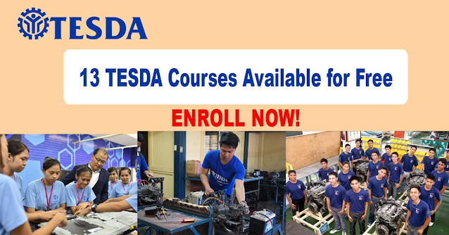 (Enroll Now) 13 TESDA Courses Available for Free