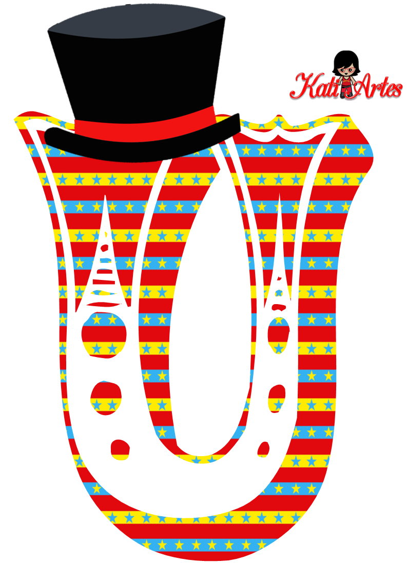 Alfabeto de Circo con rayas y Estrellas. - Oh my Alfabetos!