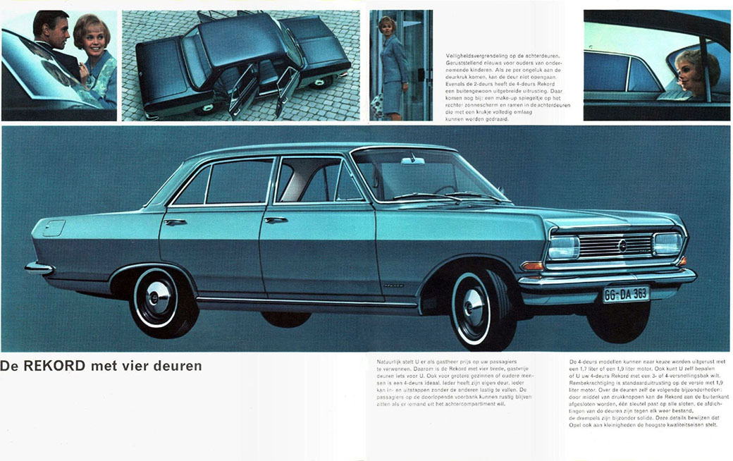 .: 1966. Opel Rekord. Brochure (Neederland)