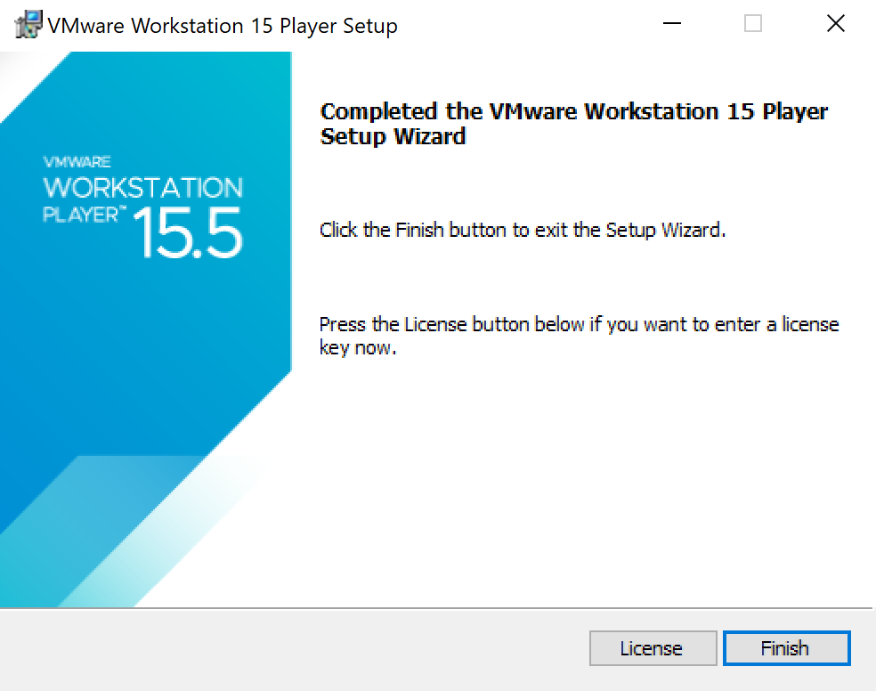 Instalar VMware Workstation Player en Windows 10 x64 Instalar VMware Workstation Player en Windows 10 x64