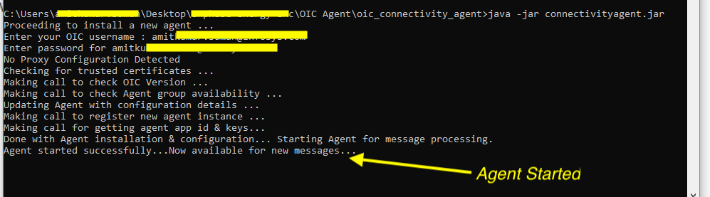 Agent configuration is completed and your agent is UP and Running and ...