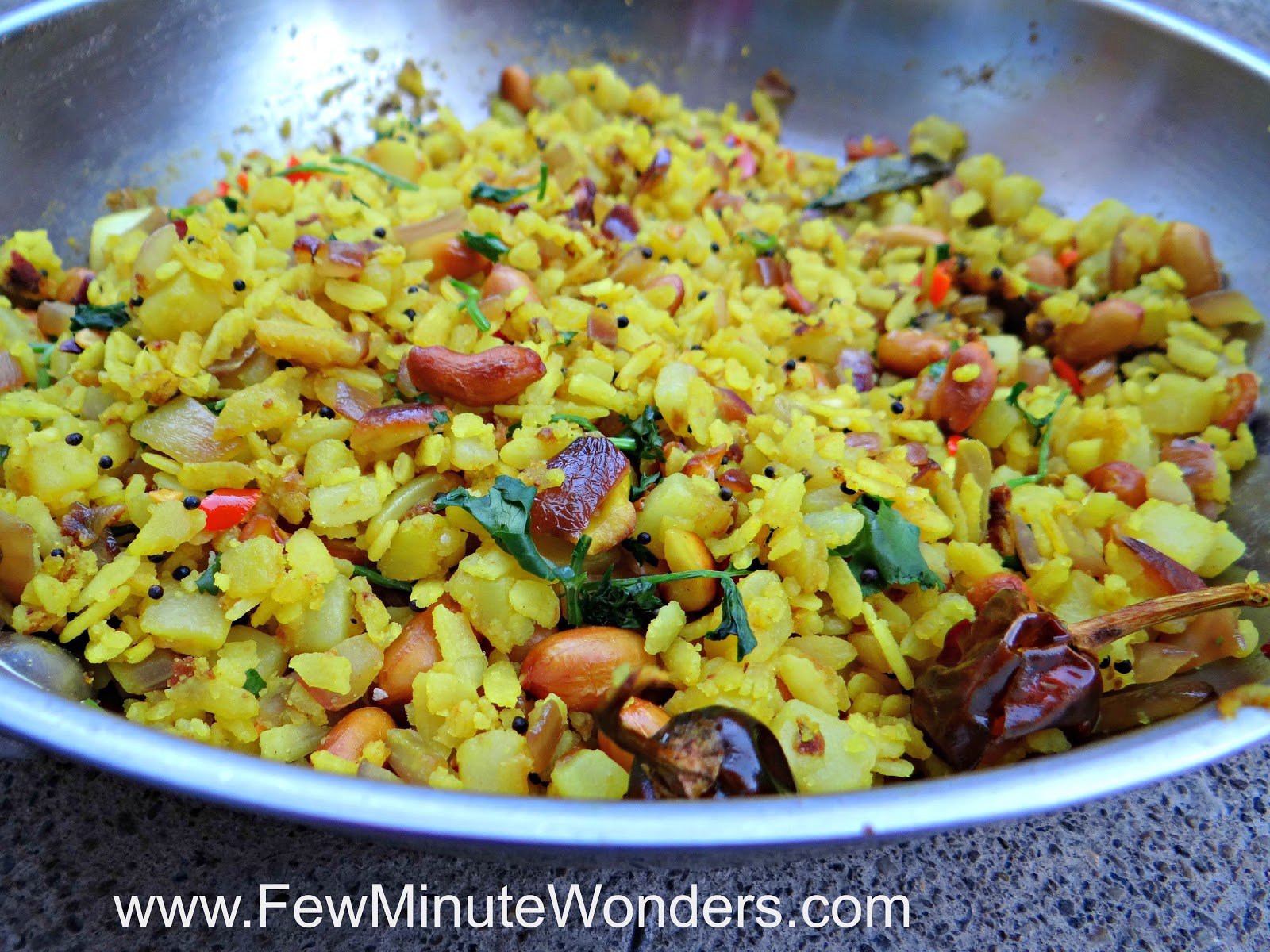 Potato Poha For Lunch - Few Minute Wonders