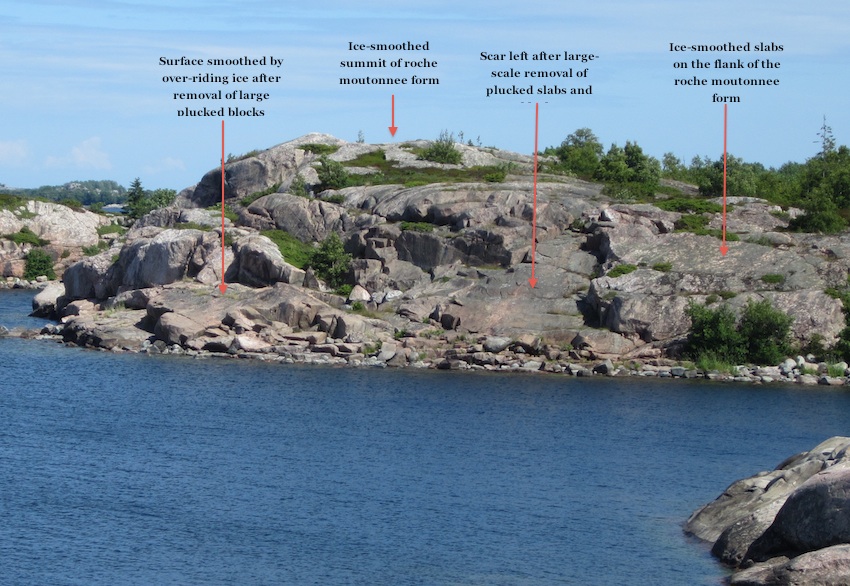 Stonehenge and the Ice Age: Plucked face of a roche moutonnee
