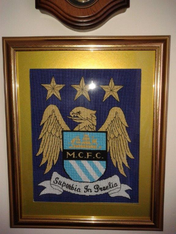 EASY PATTERNS: Manchester City FC cross-stitch pattern