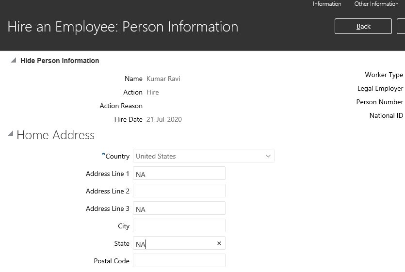 Oracle Application's Blog: How to create Employee in Oracle Fusion
