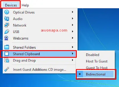 Cara Copy & Paste di VirtualBox - Awonapa - Website dan Blogging