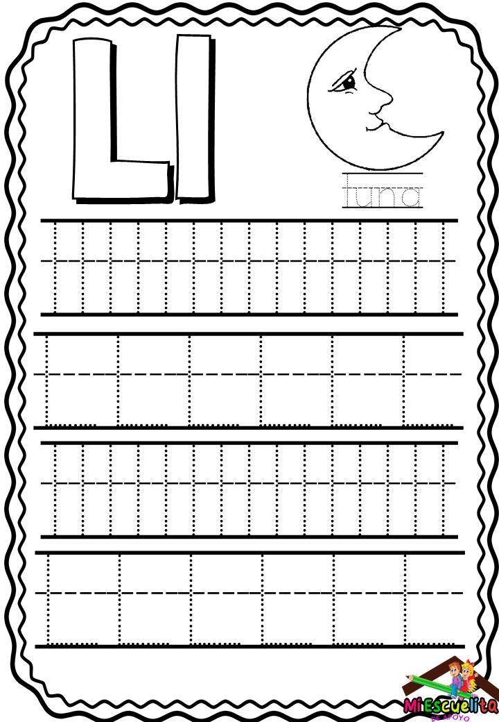 trazo de las letras del abecedario