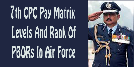 7th CPC Pay Matrix Levels and Rank of PBORs in Air Force | LATEST ...
