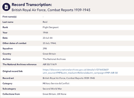 Canada's Anglo-Celtic Connections: Findmypast adds WW2 RAF Records