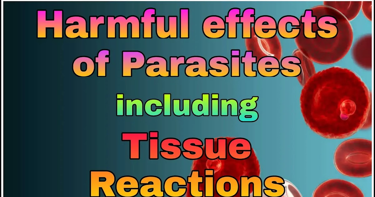 Harmful effects of Parasites including Tissue Reactions.