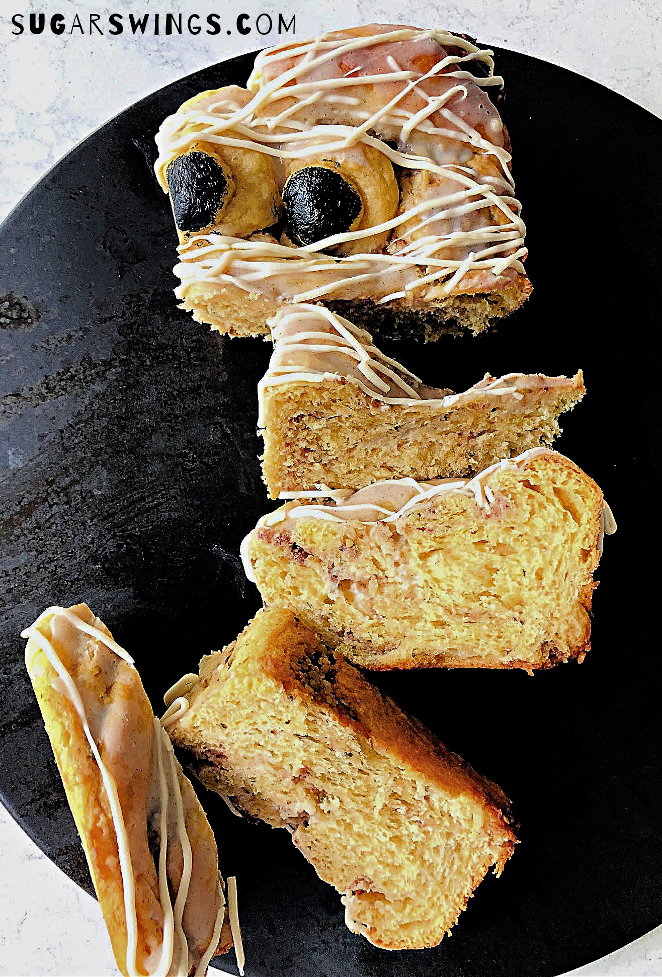 Sugar Swings! Serve Some: Mummy Babka Bread for Halloween