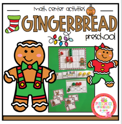 Gingerbread Math Center Activities ~ Preschool Printables