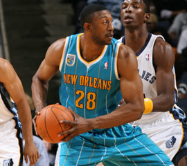 nba player pictures: DJ Mbenga New Orleans Hornets