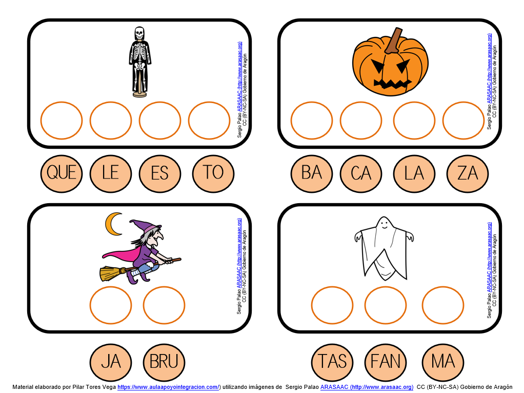 Ordena las sílabas: Halloween