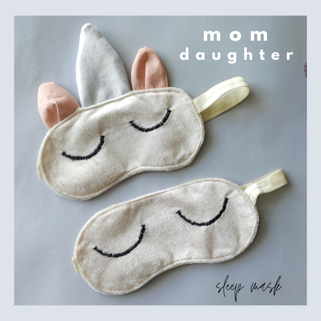 Diy easy sleep mask mom and daughter