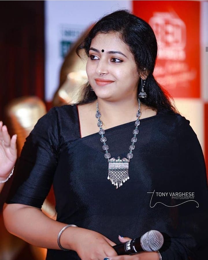 Anu Sitara in black transparent saree | Indian Filmy Actress