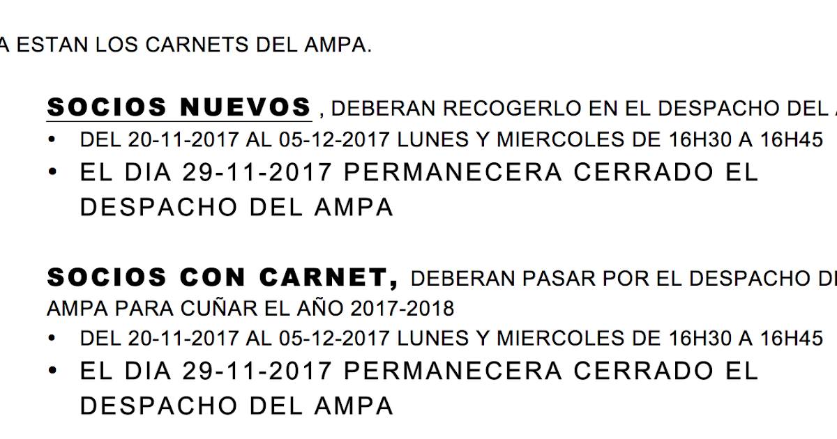 AMPA Novenes de Calatrava: Carnets del AMPA