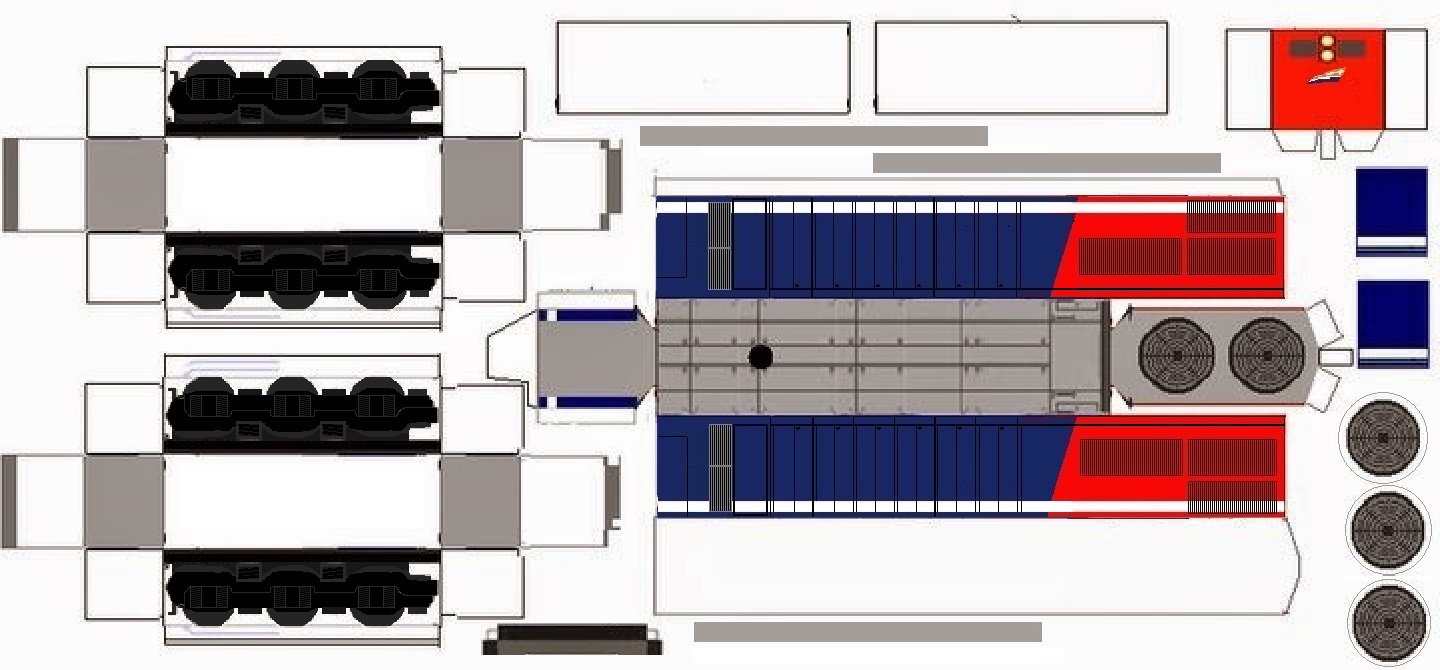 Beberapa Pola Papercraft Lokomotif dan Hasilnya