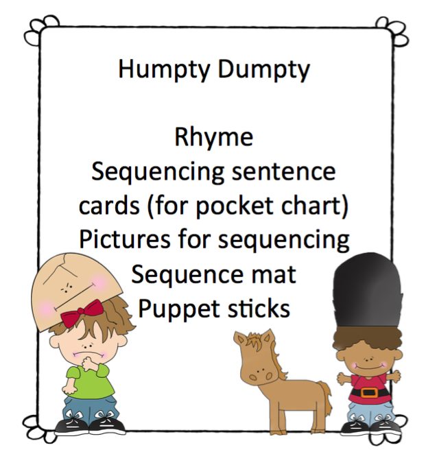 Humpty Dumpty Sequencing ~ Preschool Printables
