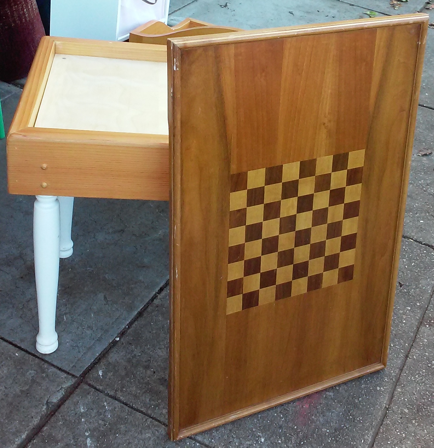 UHURU FURNITURE & COLLECTIBLES: SOLD Portable Chess Board with Stand - $10