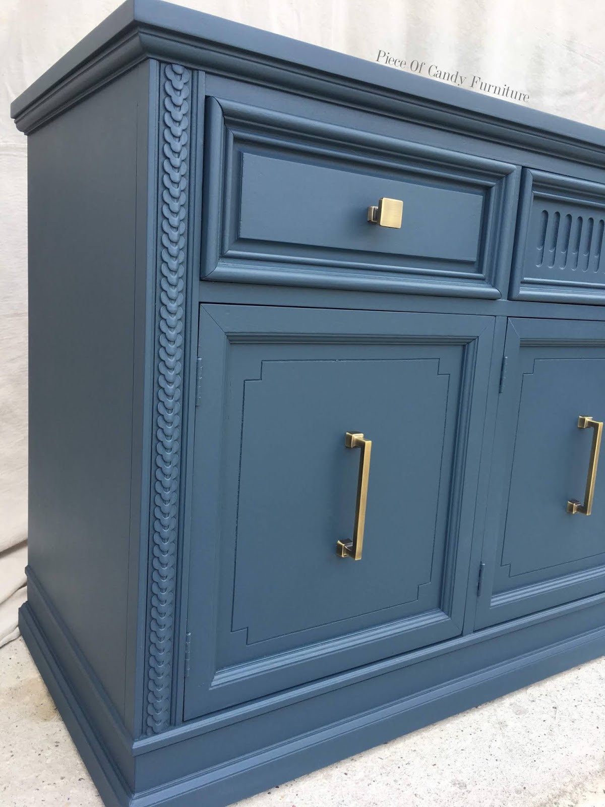 Piece Of Candy Furniture: Redesigned Vintage Buffet Dark Teal....