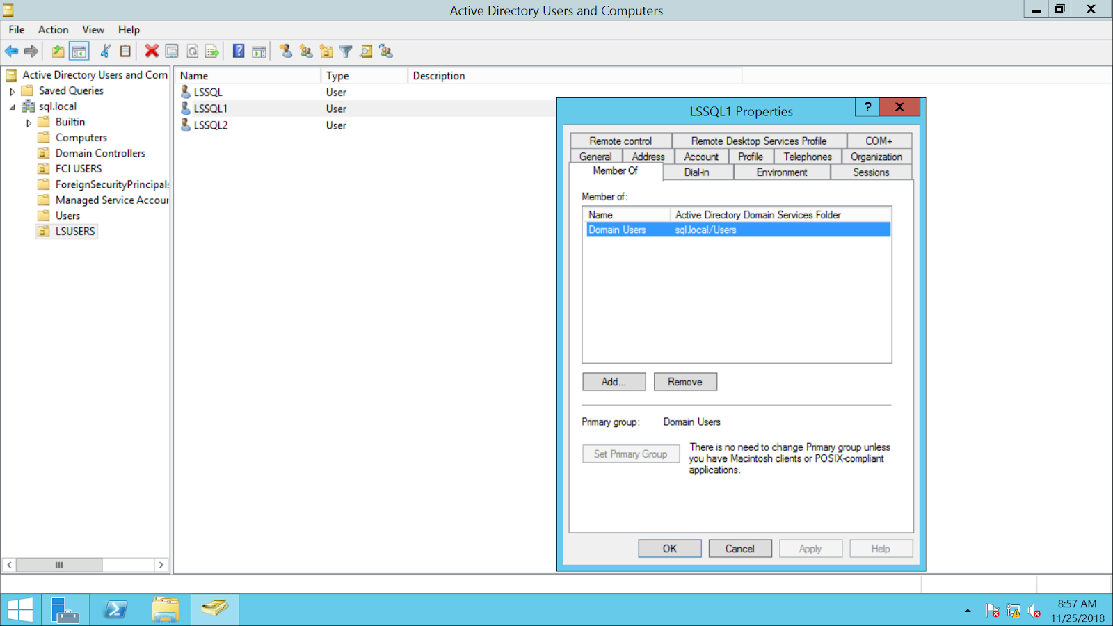 SQL Database server builds: Creating Users on Domain Controller