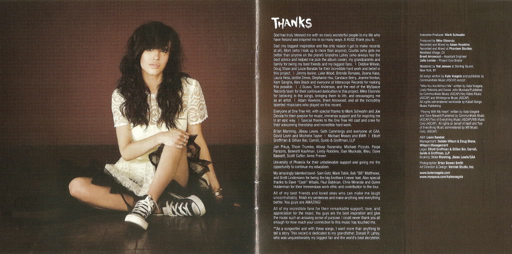 Encarte: Kate Voegele - A Fine Mess - Encartes Pop