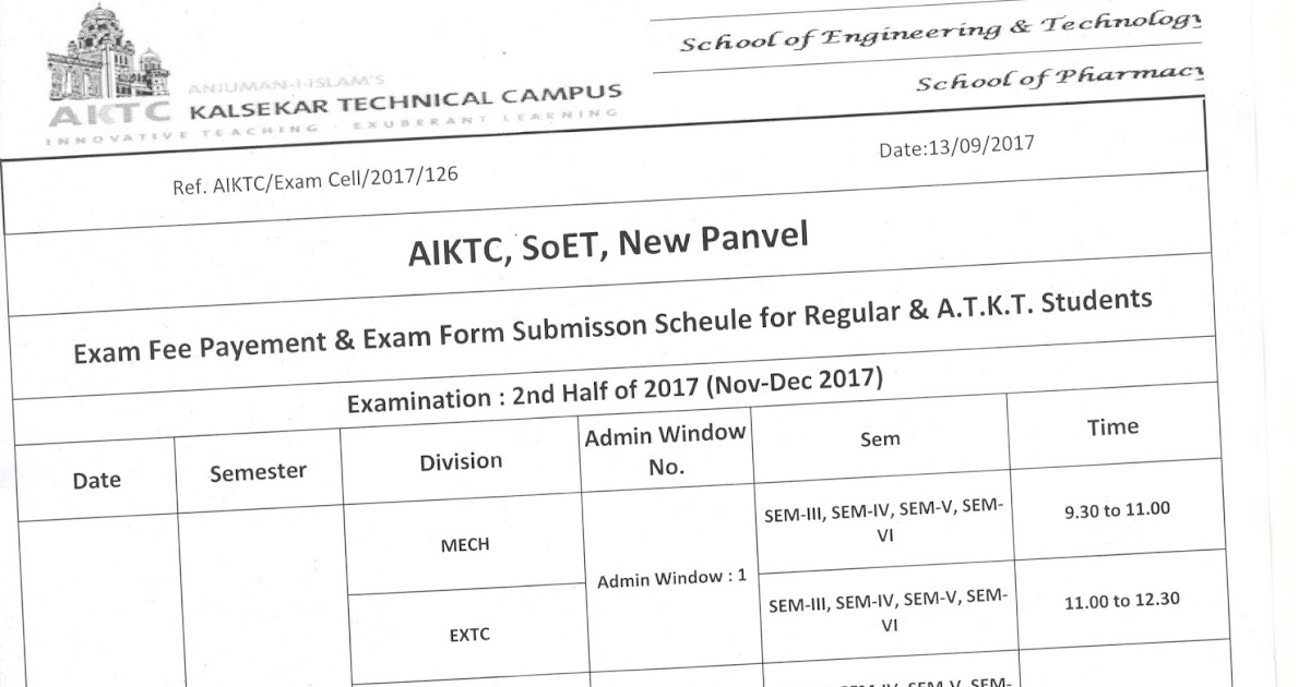 EXAM-CELL NOTICE BOARD: NOTICE-SE-TE- EXAM FORM SUBMISSION AND FEE ...
